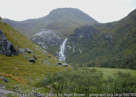 Walk to An Steall Falls via Nevis Gorge from Glen Nevis Upper Falls Car ...